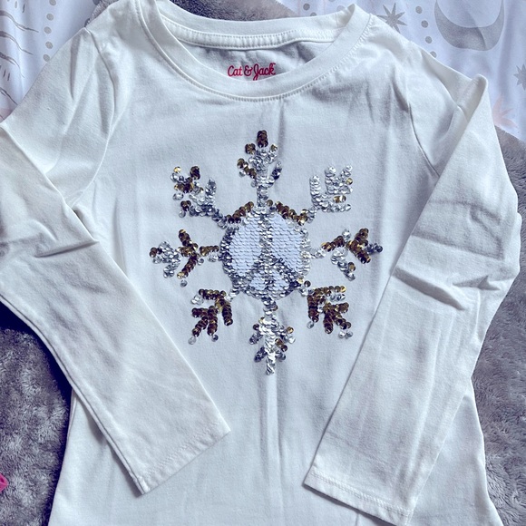 Cat & Jack | Shirts & Tops | Toddler Girl Snowflake Shirt | Poshmark